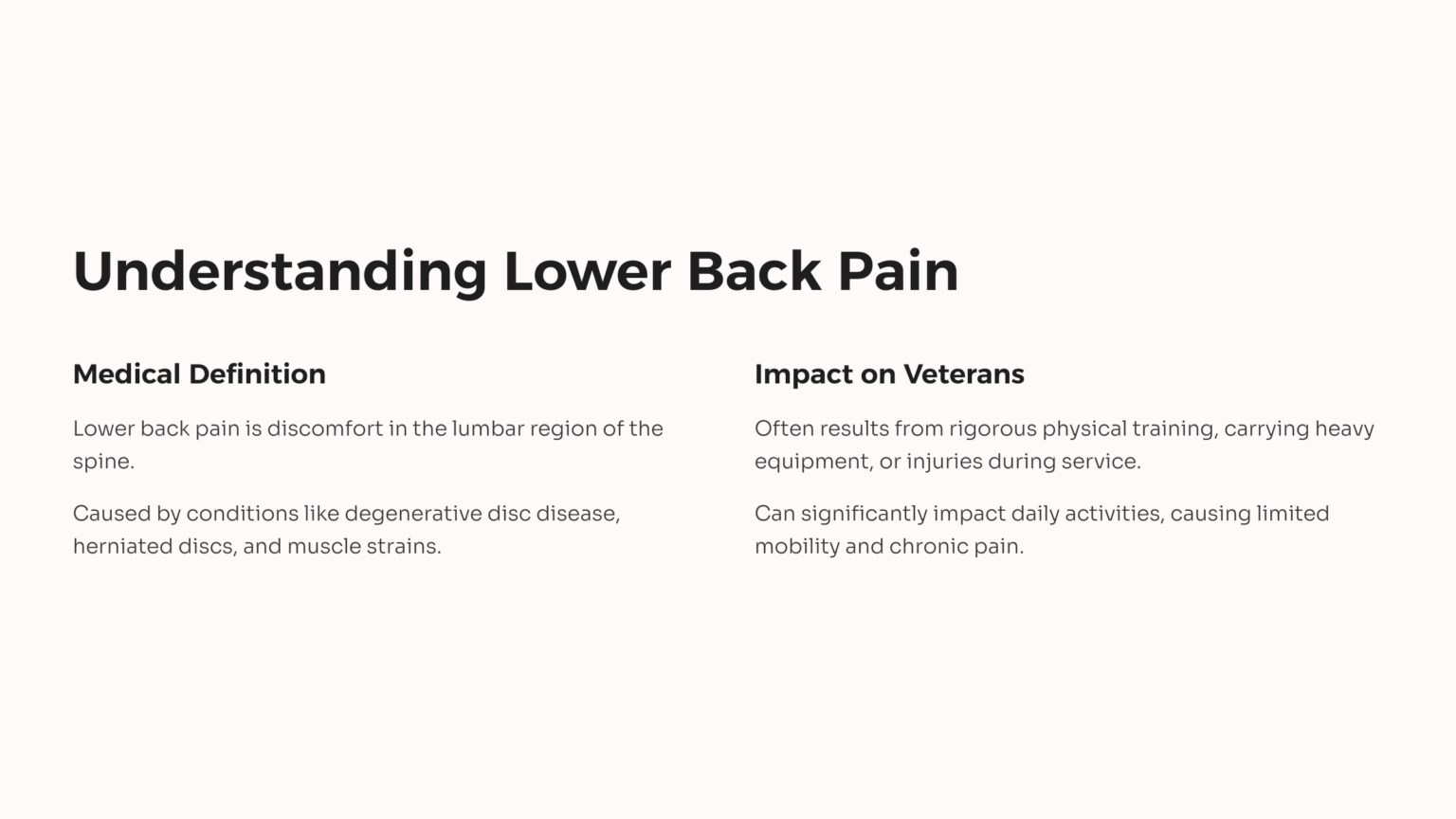 Understanding the VA Rating for Lower Back Pain - All Veteran